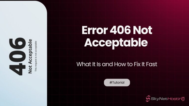 Error 406 Not Acceptable – What It Is and How to Fix It Fast