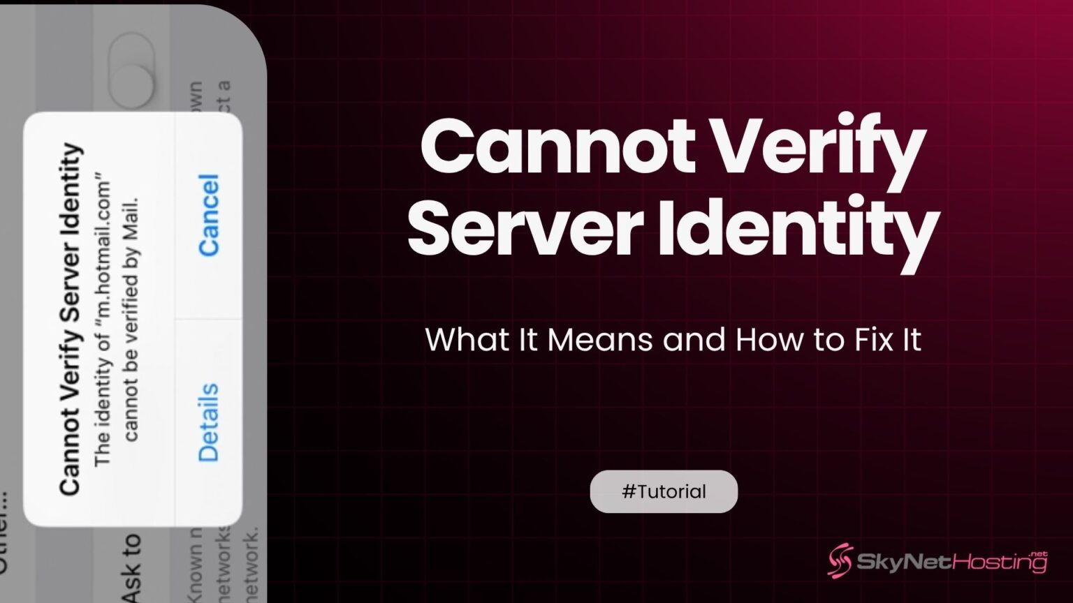 Cannot Verify Server Identity: How to Fix It on Any Device